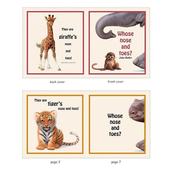 Whose Nose & Toes Fabric Book Panel – Home Sew